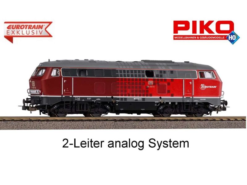 PIKO HO Diesellok BR 216 / V 160 DB Jubi-Lok Eurotrain DC - Sonstige