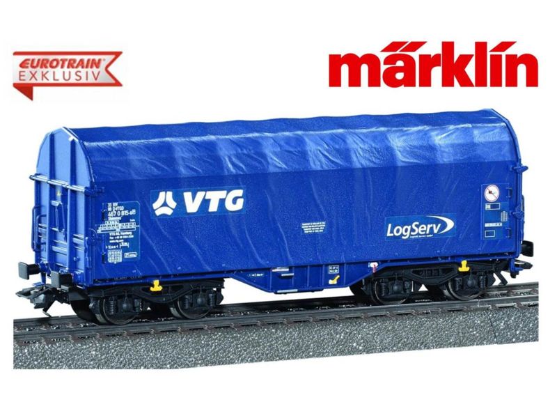 Märklin HO Schiebeplanenwagen VTG Log Service Shimmns VTG - Sonstige