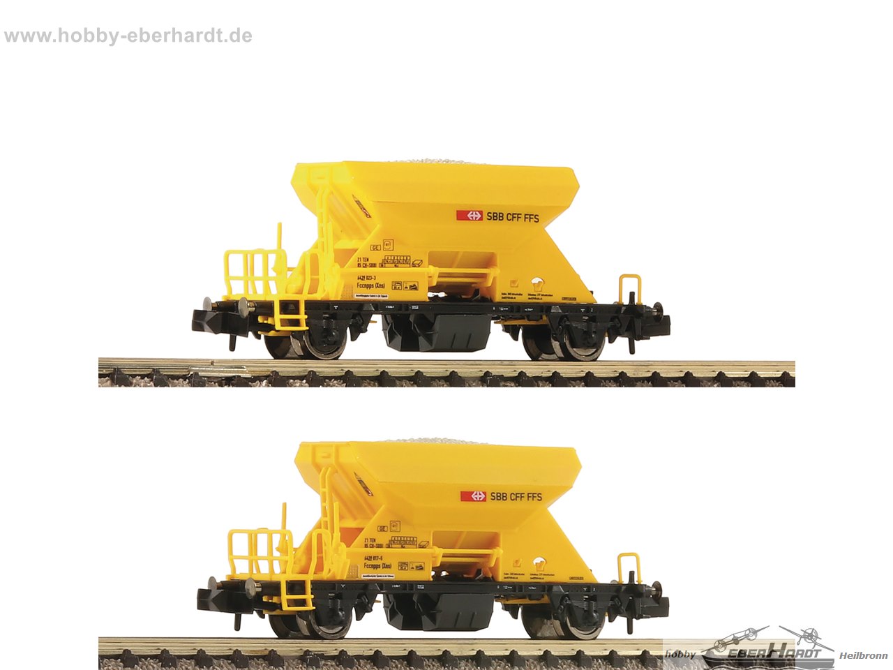 Fleischmann 2er-Set: Schotterwagen gelb SB - Sonstige