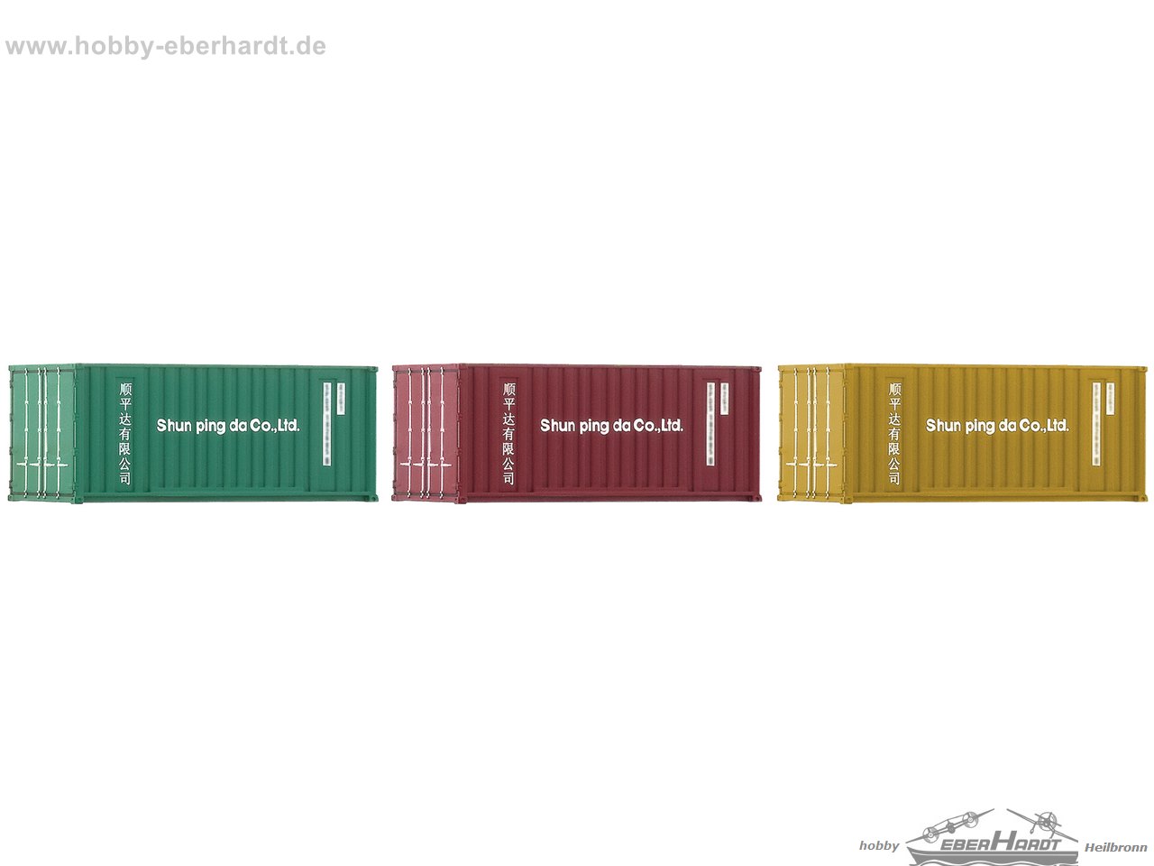 Roco 3-tlg. Set 20ft. Container - Sonstige