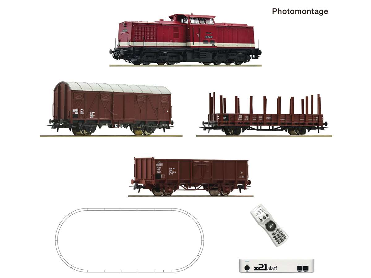 Roco HO z21 Dig. Startset: Diesellokomotive BR 110 mit Güter - Sonstige