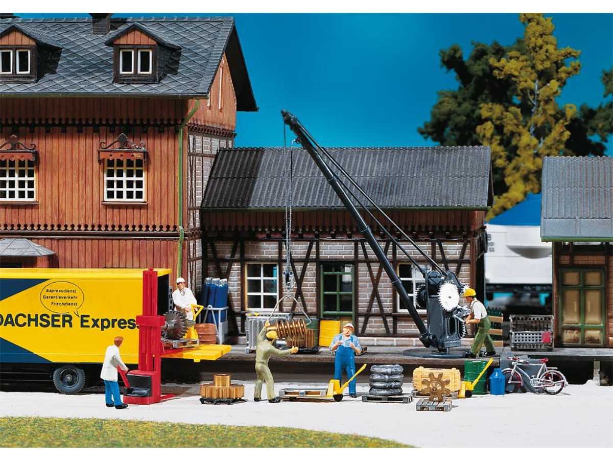 Faller Spur N Verladekran mit Ladegut - Sonstige