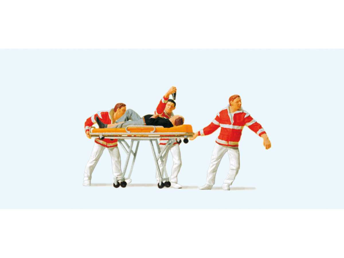 Preiser HO 1:87 Sanitäter mit Krankentrage - Sonstige